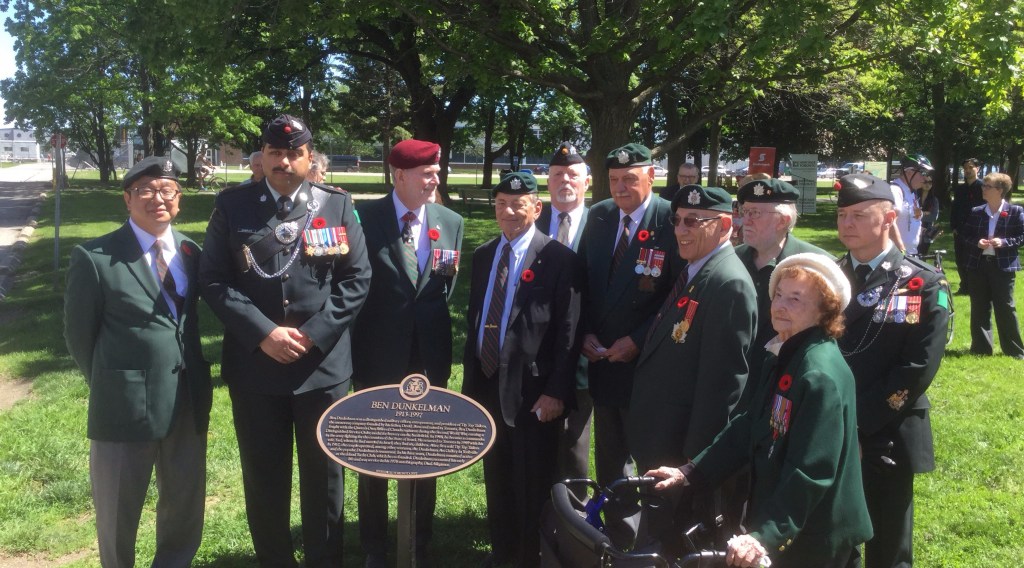 Ben Dunkelman Heritage Toronto Plaque Unveiled | The Queen's Own Rifles ...