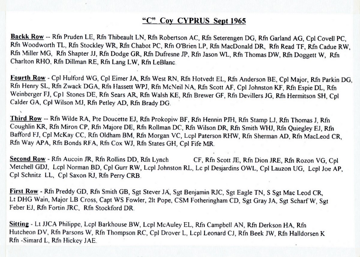 1965 1st Battalion deployment to Cyprus | The Queen's Own Rifles of ...